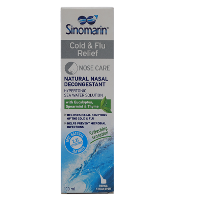 SINOMARIN COLD & FLU RELIEF NASAL SPRAY 100ML – Raf Pharmacy