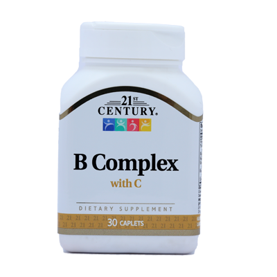 21ST CENTURY B COMPLEX WITH VITAMIN C CAPLETS 30'S – Raf Pharmacy
