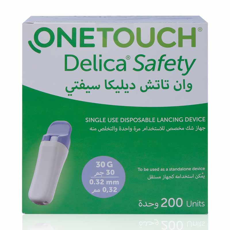 ONE TOUCH DELICA SAFTY LANCING DEVICE 200'S – Raf Pharmacy