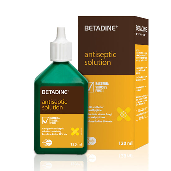 Betadine Antiseptic Solution 120Ml – Raf Pharmacy