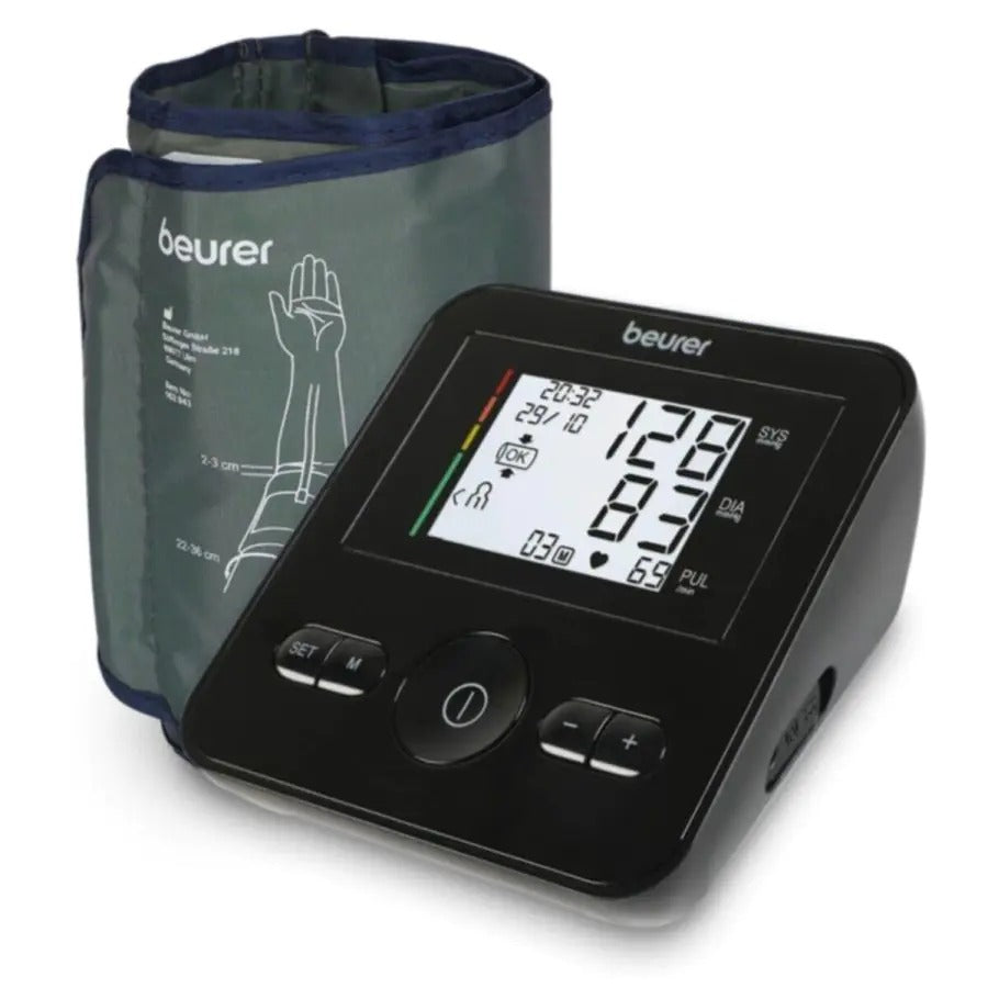 Beurer Bm30 Upper Arm Blood Pressure Monitor With Adaptor – Raf Pharmacy