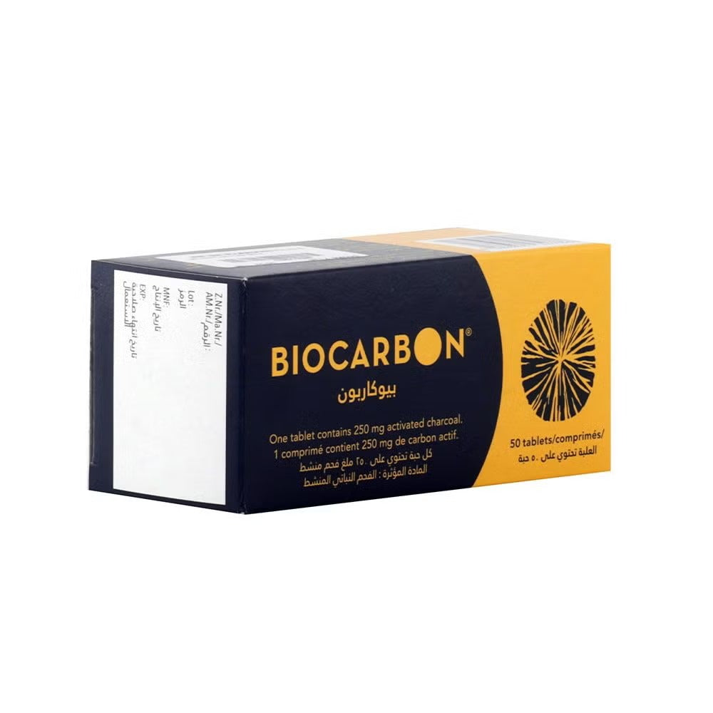 Bio Carbon Tablets 250Mg 50'S – Raf Pharmacy