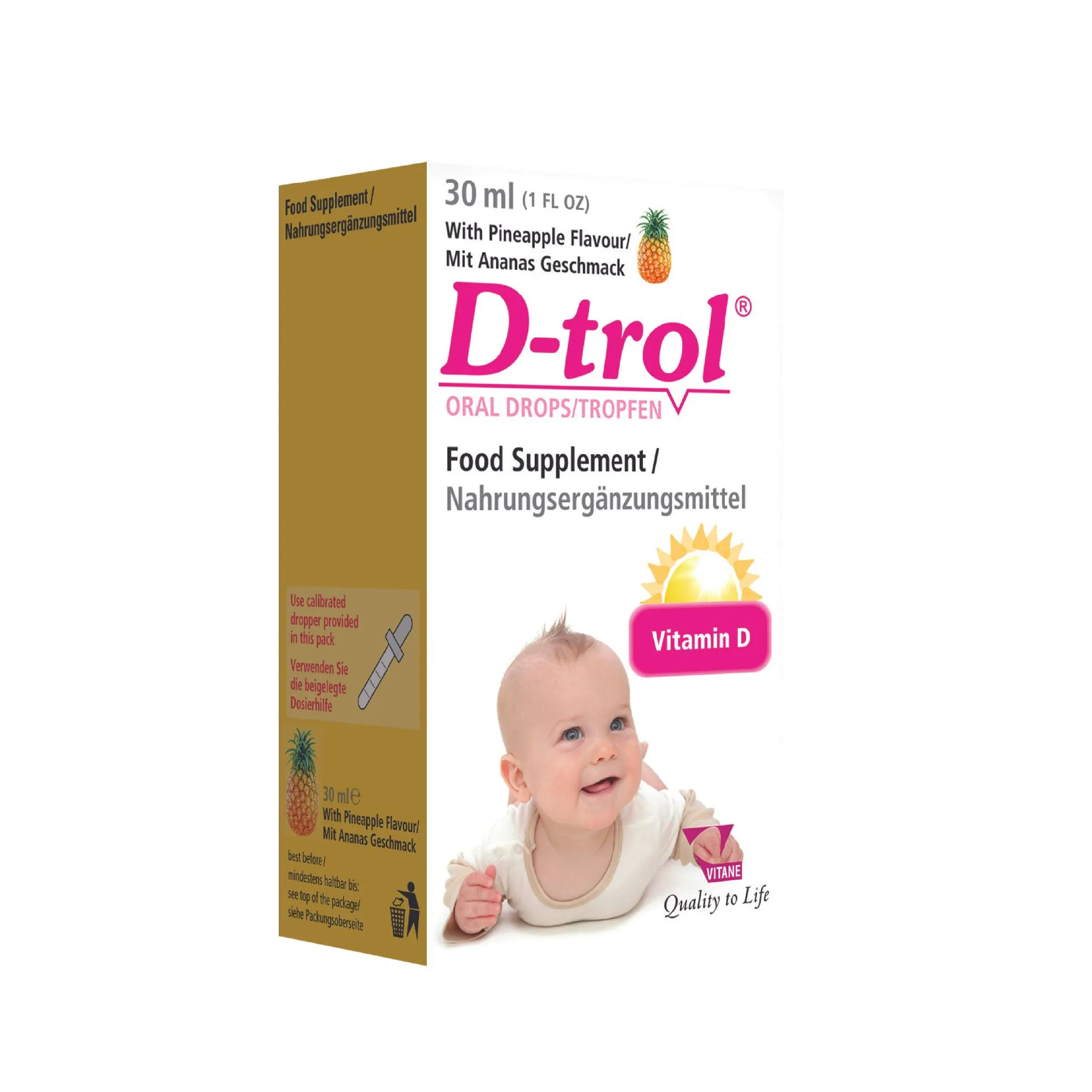 Get D-TROL Vitamin D3 Drops (30ml) in Qatar! Supports bone health ...