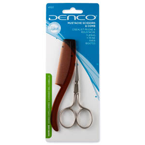 Denco Mustache Scissors & Comb – Raf Pharmacy