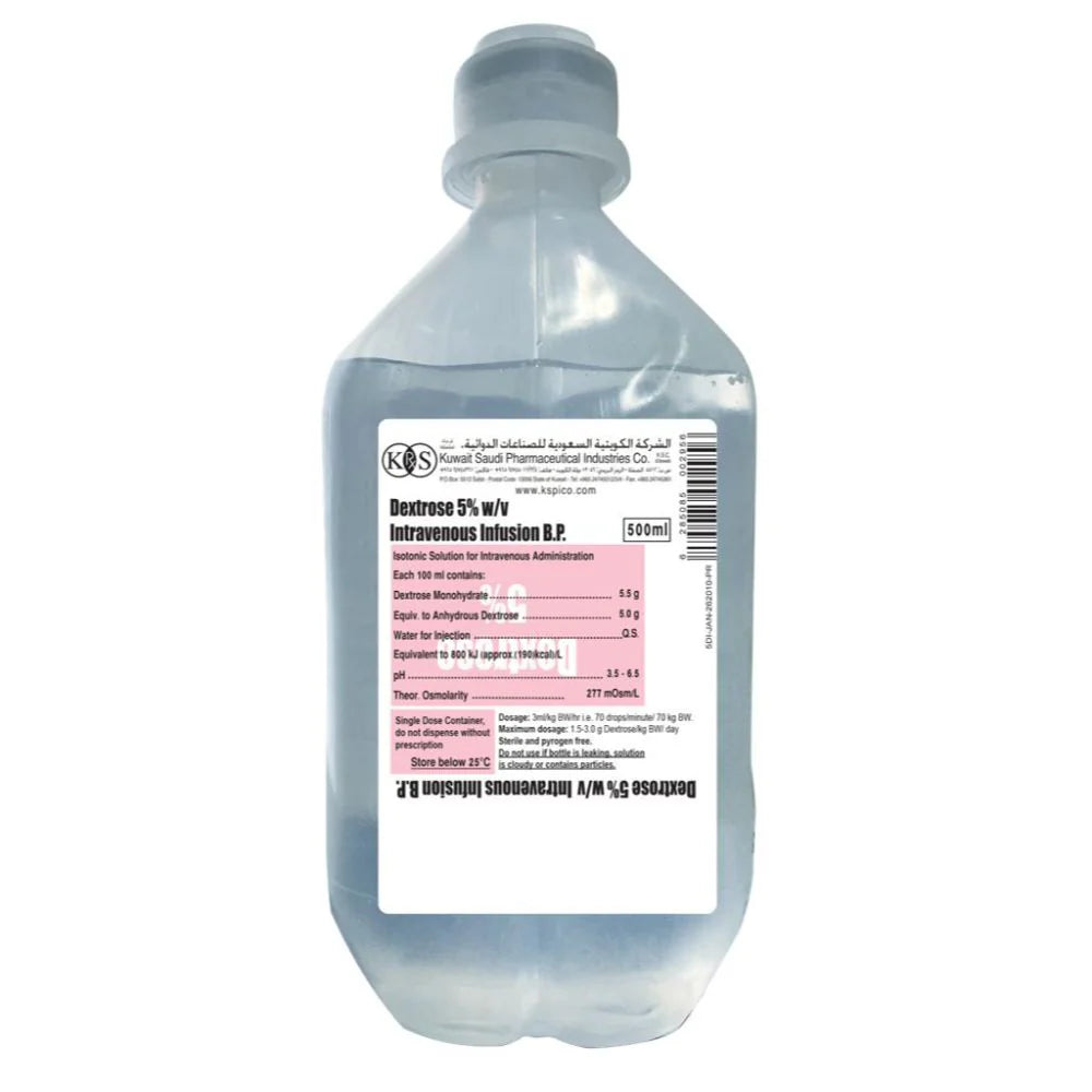 Dextrose 5% Bottle 500Ml – Raf Pharmacy