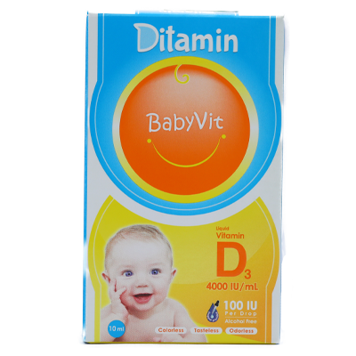 DITAMIN BABYVIT VITAMIN D3 100 IU DROPS 10ML – Raf Pharmacy