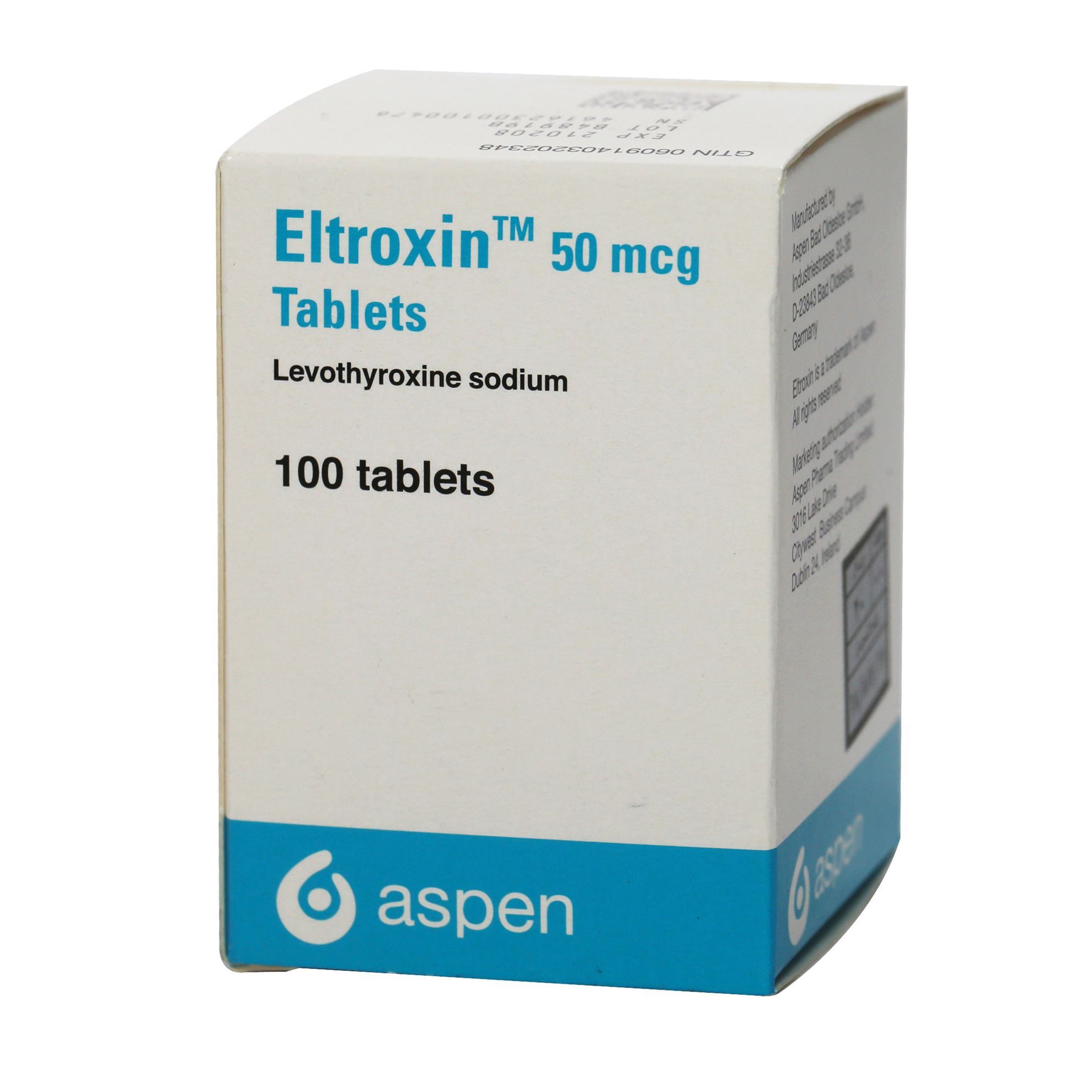 Eltroxin 50Mcg Tablets 100'S – Raf Pharmacy