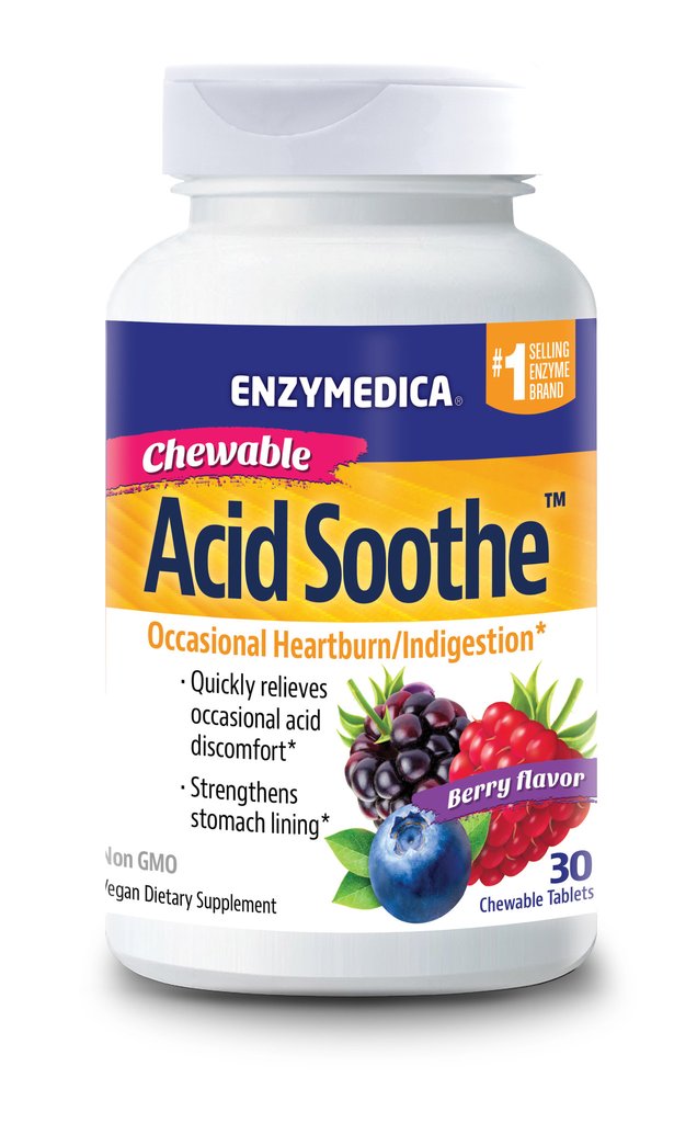 ENZYMEDICA ACID SOOTHE CHEWABLE TABLETS 30'S – Raf Pharmacy
