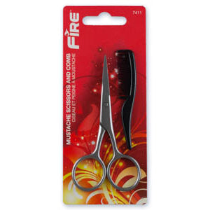 Fire Mustache Scissors And Comb – Raf Pharmacy