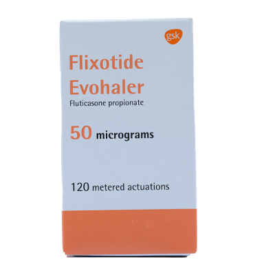 FLIXOTIDE EVOHALER 50MCG 120DOSE – Raf Pharmacy