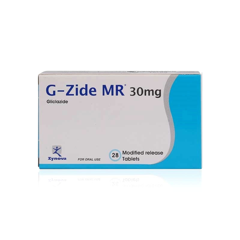 G-ZIDE MR 30MG TABLETS 28'S – Raf Pharmacy