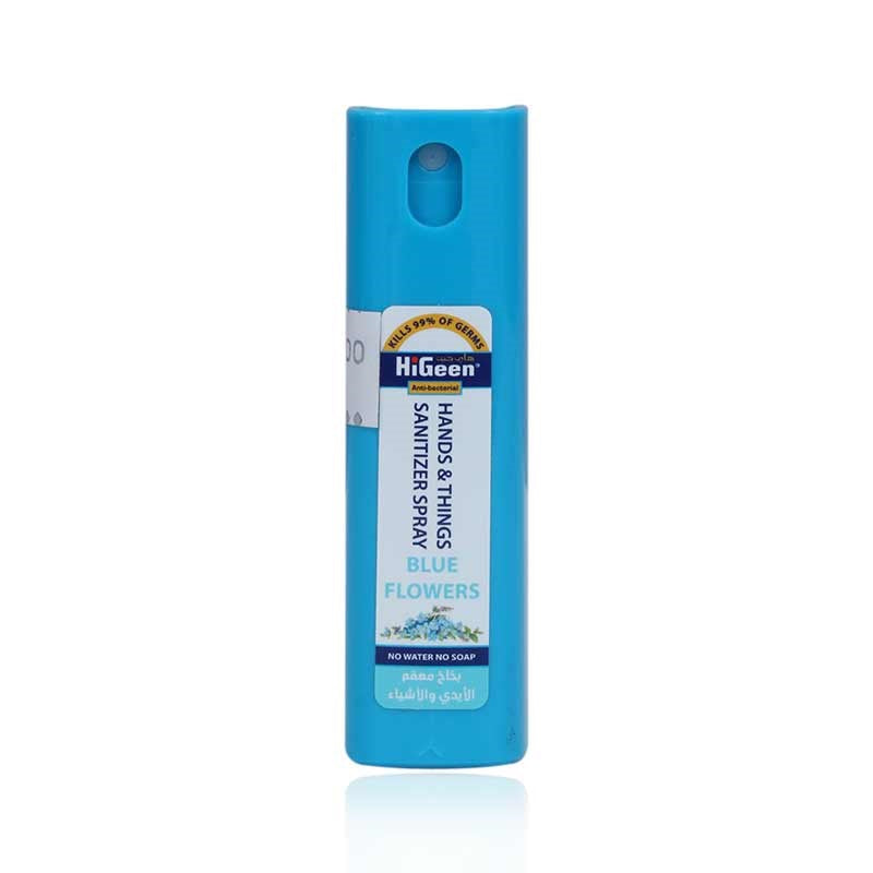 HIGEEN HAND & THINGS SANITIZER SPRAY BLUE FLOWERS10ML – Raf Pharmacy