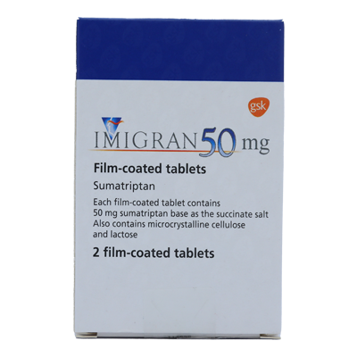 IMIGRAN 50MG TABLETS 2'S – Raf Pharmacy