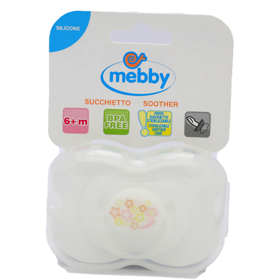 MEBBY SILICONE SOOTHER 6+MONTHS 1'S – Raf Pharmacy