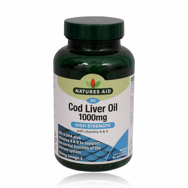 NATURE AID COD LIVER OIL 1000MG WITH VITAMIN A&D CAPSULES 90'S – Raf ...