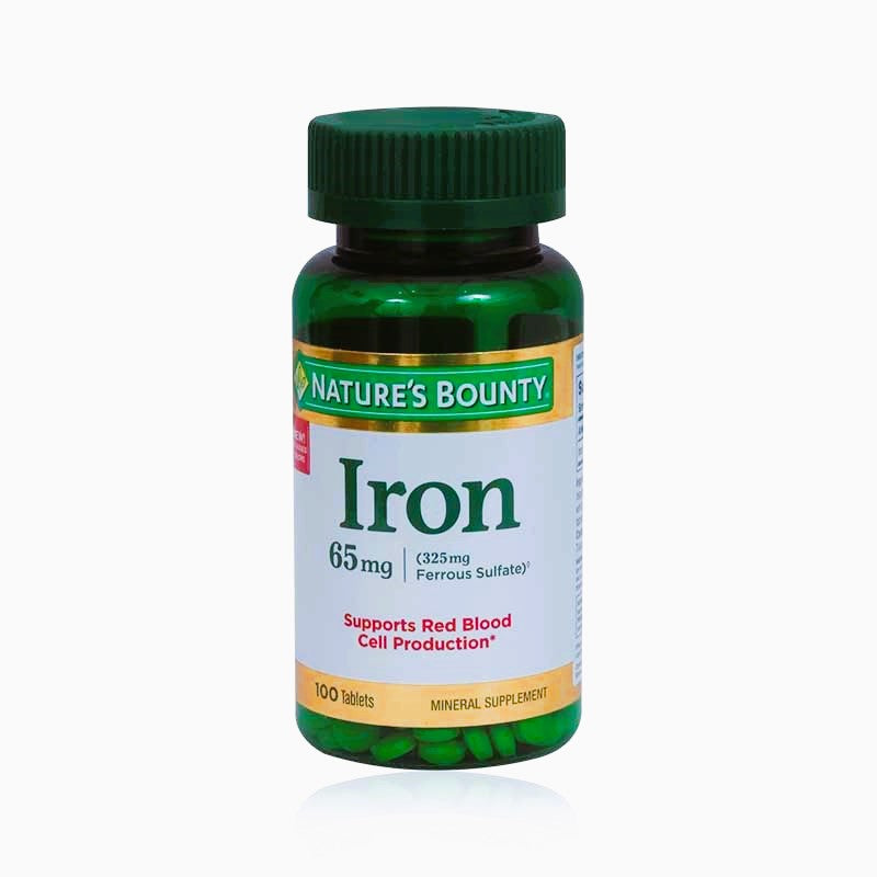 NATURE'S BOUNTY IRON 65MG TABLETS 100'S – Raf Pharmacy