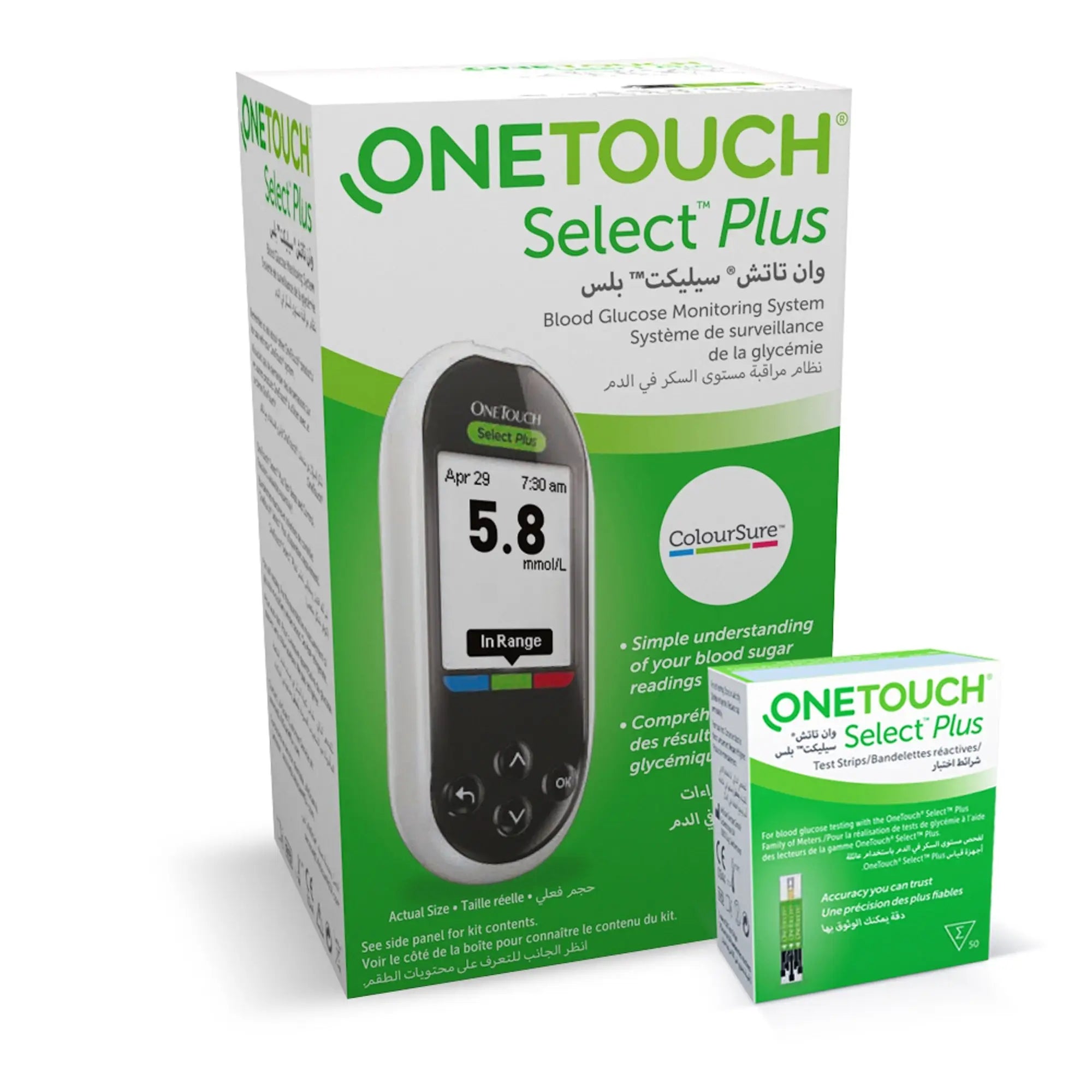 One Touch Select Plus Blood Glucose Monitoring System+50Strips – Raf ...
