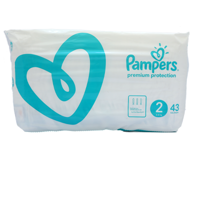 PAMPERS NO2 PREMIUM CARE 3 TO 8KG DIAPER 43'S – Raf Pharmacy