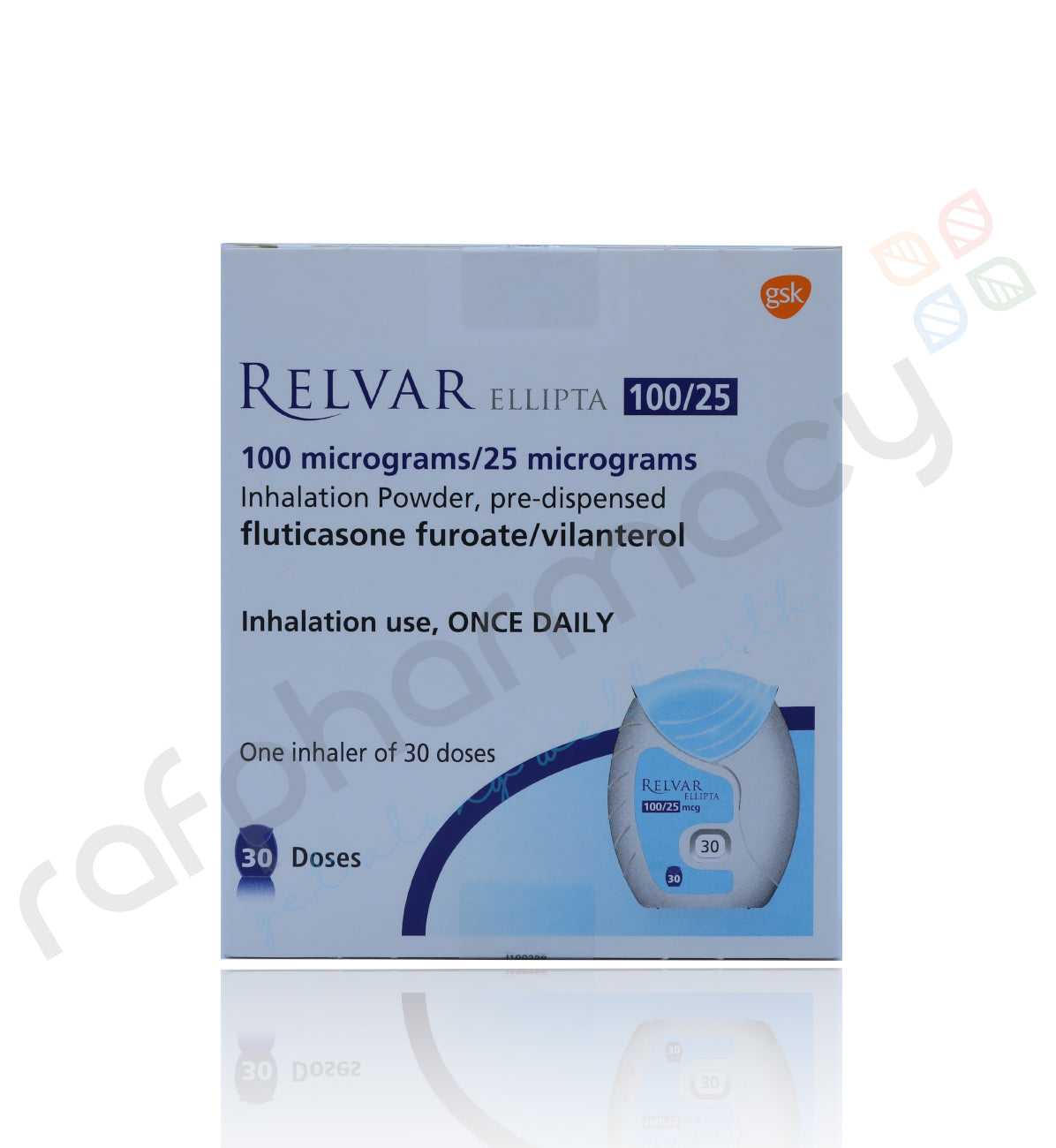 RELVAR ELLIPTA 100/25 MCG INHALER 30 DOSE1'S – Raf Pharmacy