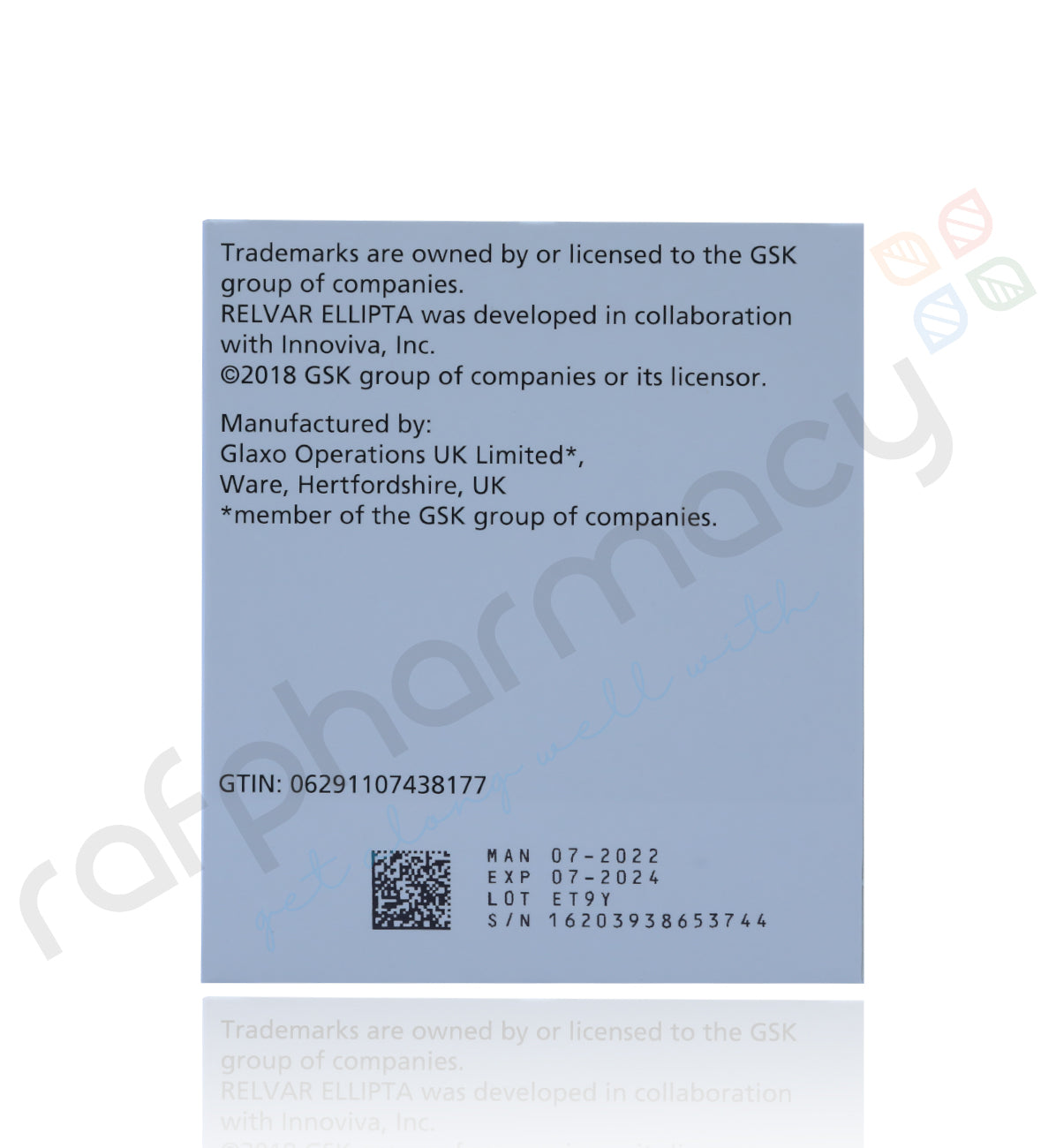 RELVAR ELLIPTA 100/25 MCG INHALER 30 DOSE1'S – Raf Pharmacy