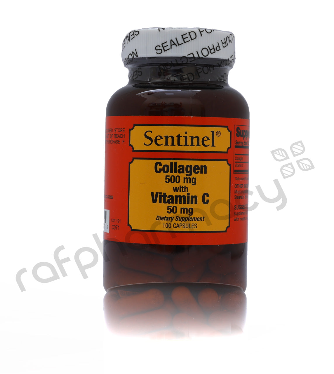 SENTINEL COLLAGEN 500MG WITH VITAMIN C 50MG CAPSULES 100'S – Raf Pharmacy