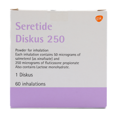 SERETIDE DISKUS 50/250MCG 60 DOSE – Raf Pharmacy