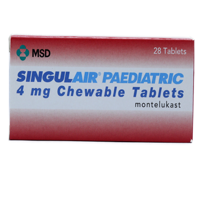 SINGULAIR PEDIATRIC 4MG TABLETS 28'S – Raf Pharmacy