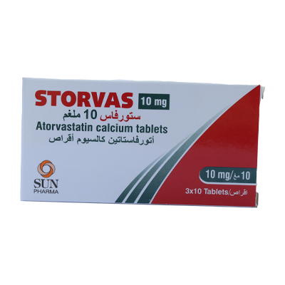 STORVAS 10MG TABLETS 30'S – Raf Pharmacy