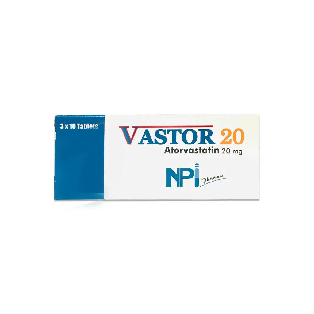 Vastor 20Mg Tablets 30'S – Raf Pharmacy
