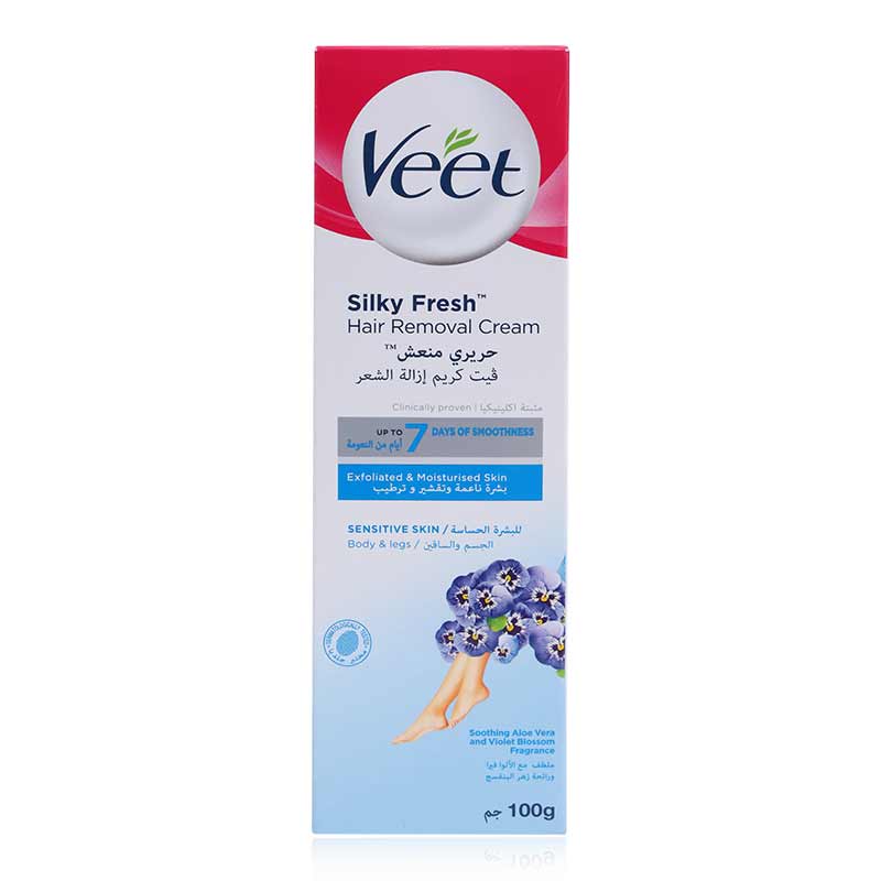 VEET SILKY FRESH HAIR REMOVAL CREAM SENSITIVE SKIN 100G – Raf Pharmacy